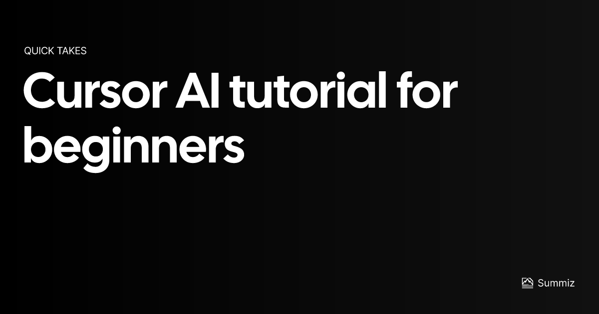 Cursor AI tutorial for beginners (2024) – Greg Isenberg