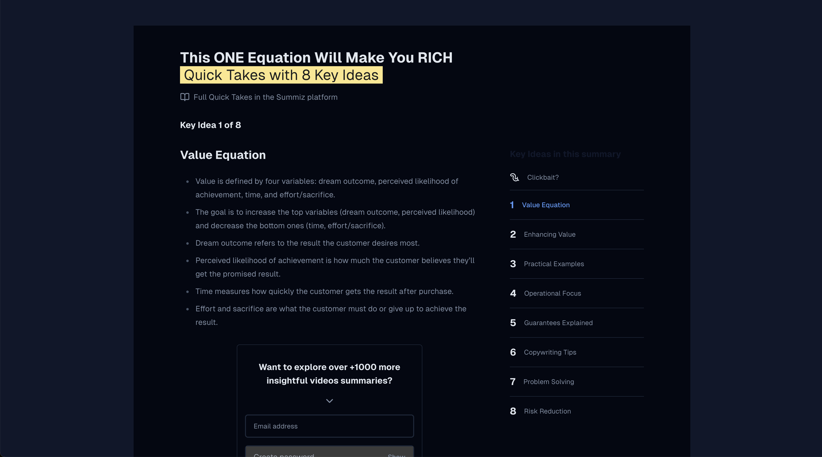 Summiz - Optimize your learning and information intake.